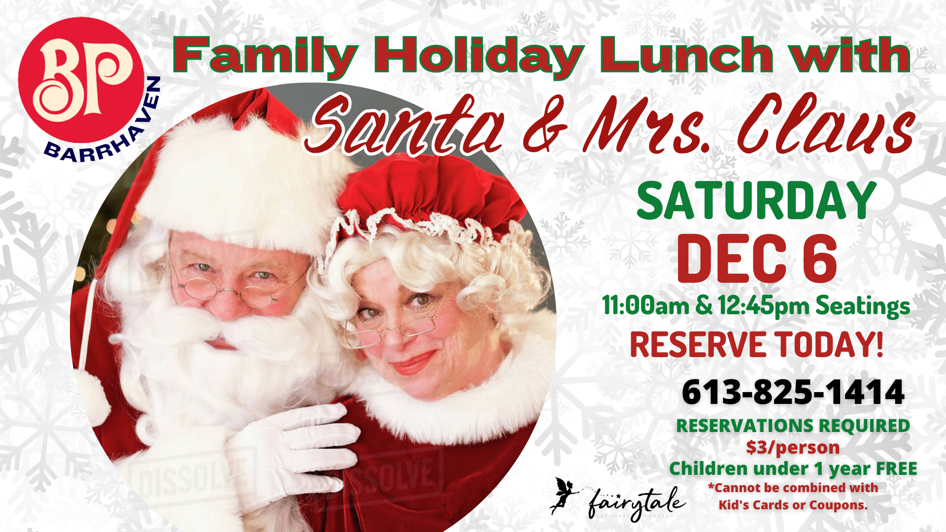 Family Holiday Lunch with Santa & Mrs. Claus - Barrhaven BIA